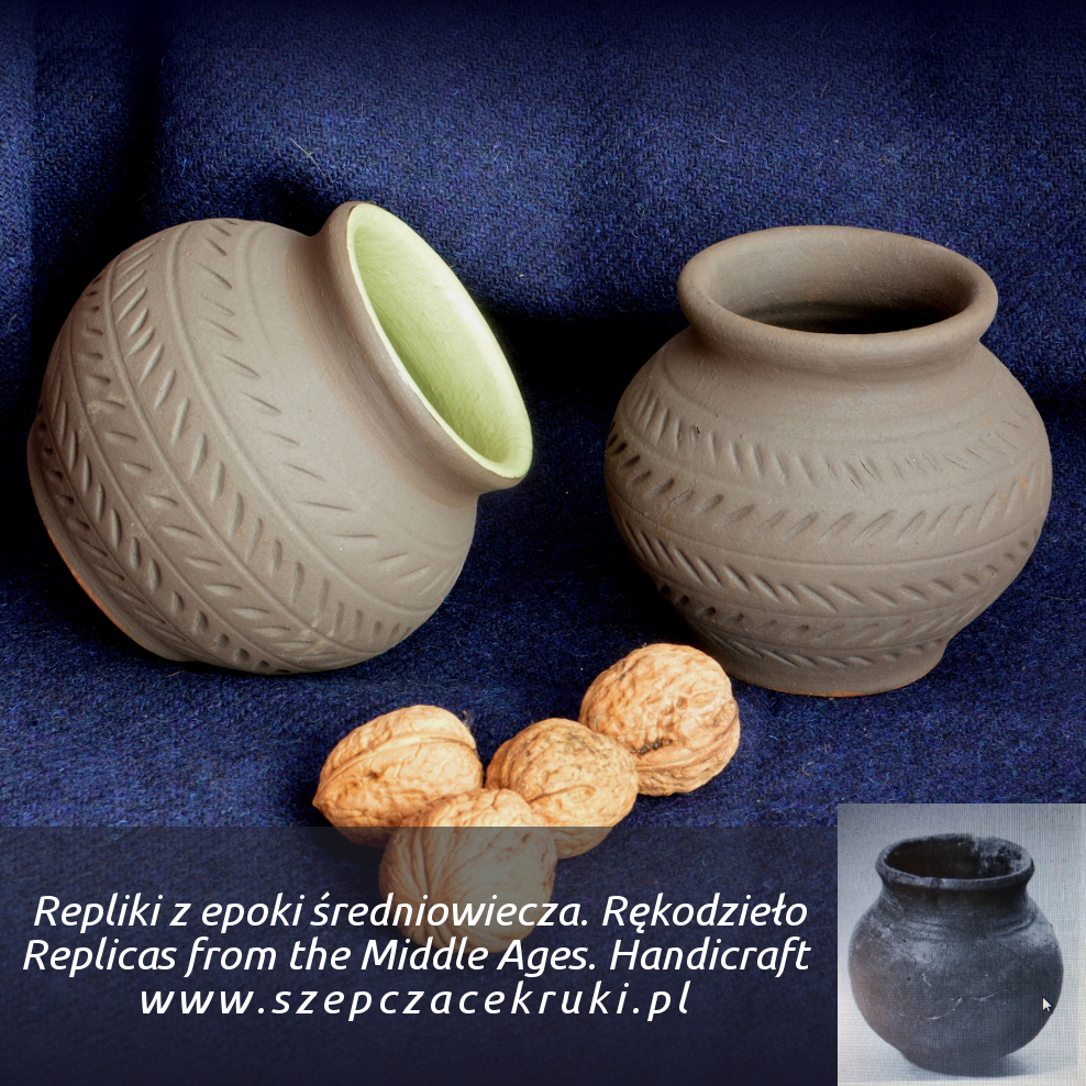 Replica. Clay pots - Repliki wczesne średniowiecze. Repliki Wikingowie ...