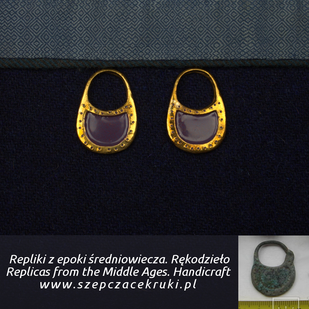 Replica.Temple ring with enamel. Kievan Rus - Repliki wczesne ...