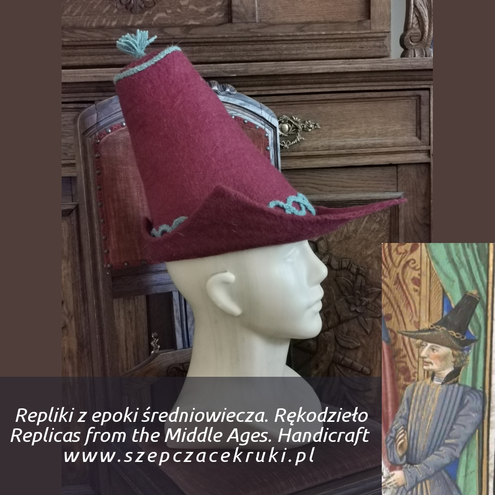 Cap, felt hat from the 15th century - Repliki wczesne średniowiecze ...