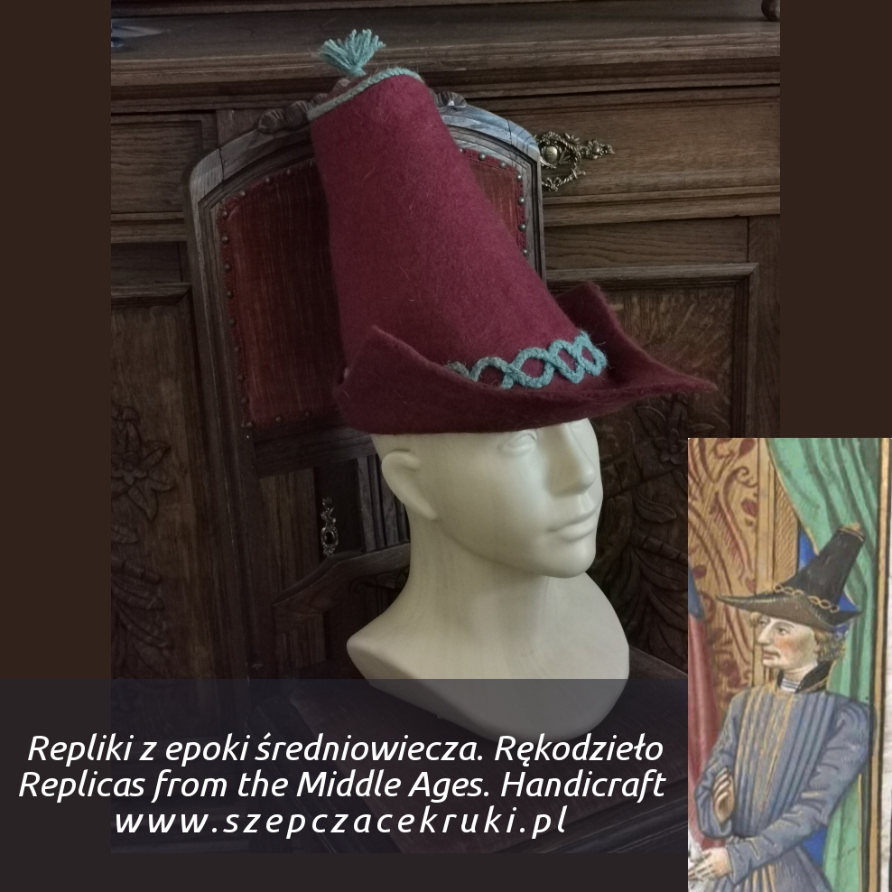 Cap, felt hat from the 15th century - Repliki wczesne średniowiecze ...